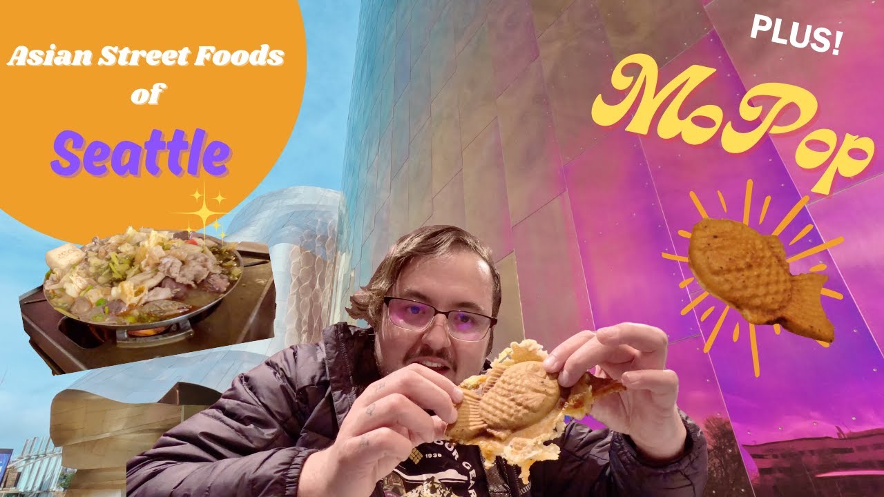 Asian Street Foods of Seattle 🍜 PLUS MoPop and Cat Cafe!? 😻 - YouTube