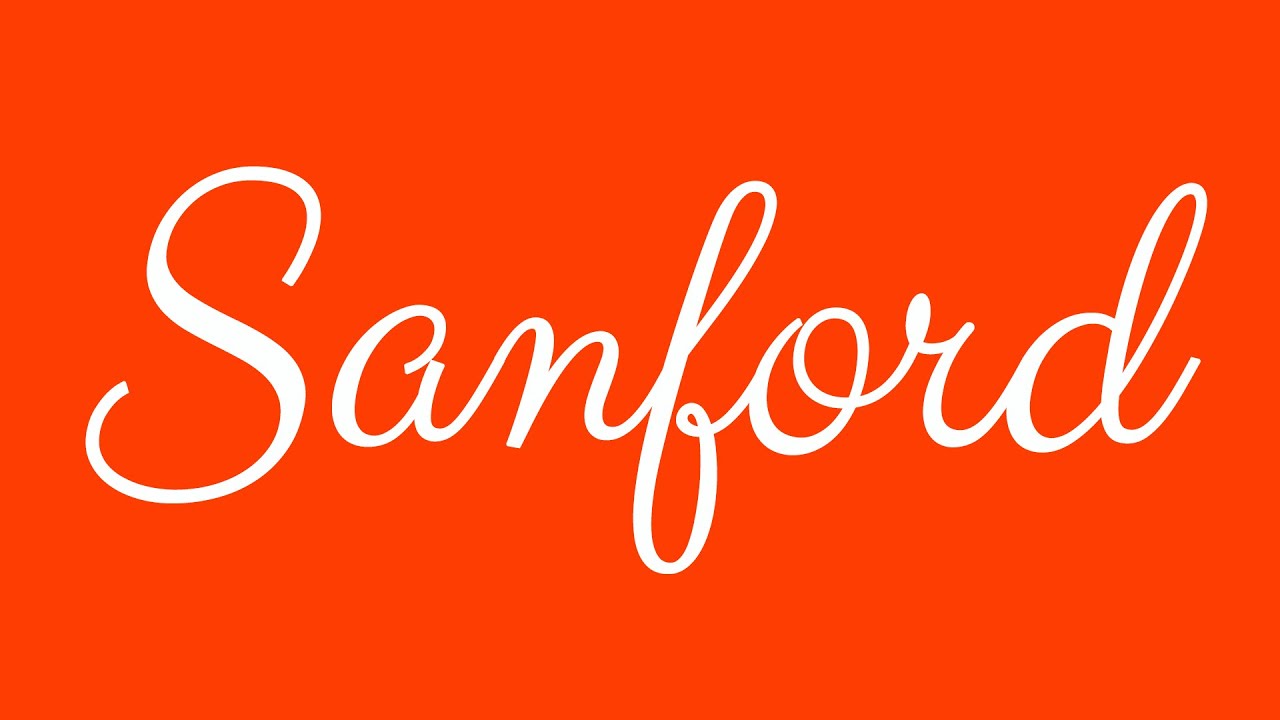 Learn how to Sign the Name Sanford Stylishly in Cursive Writing - YouTube