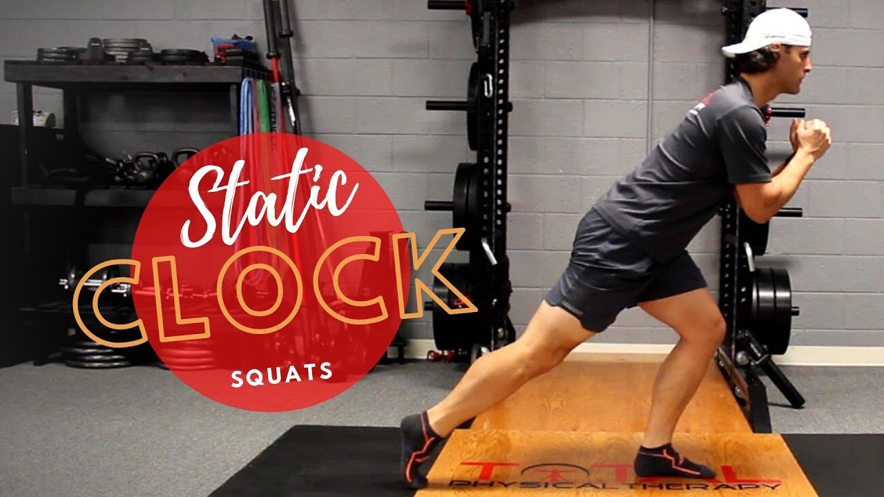 Static 1/4 stance clock squats - YouTube