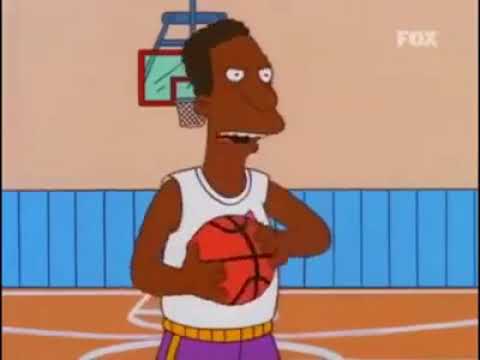 Simpsons - carl - homero- jugando baloncesto! Es el negro que sabe ...