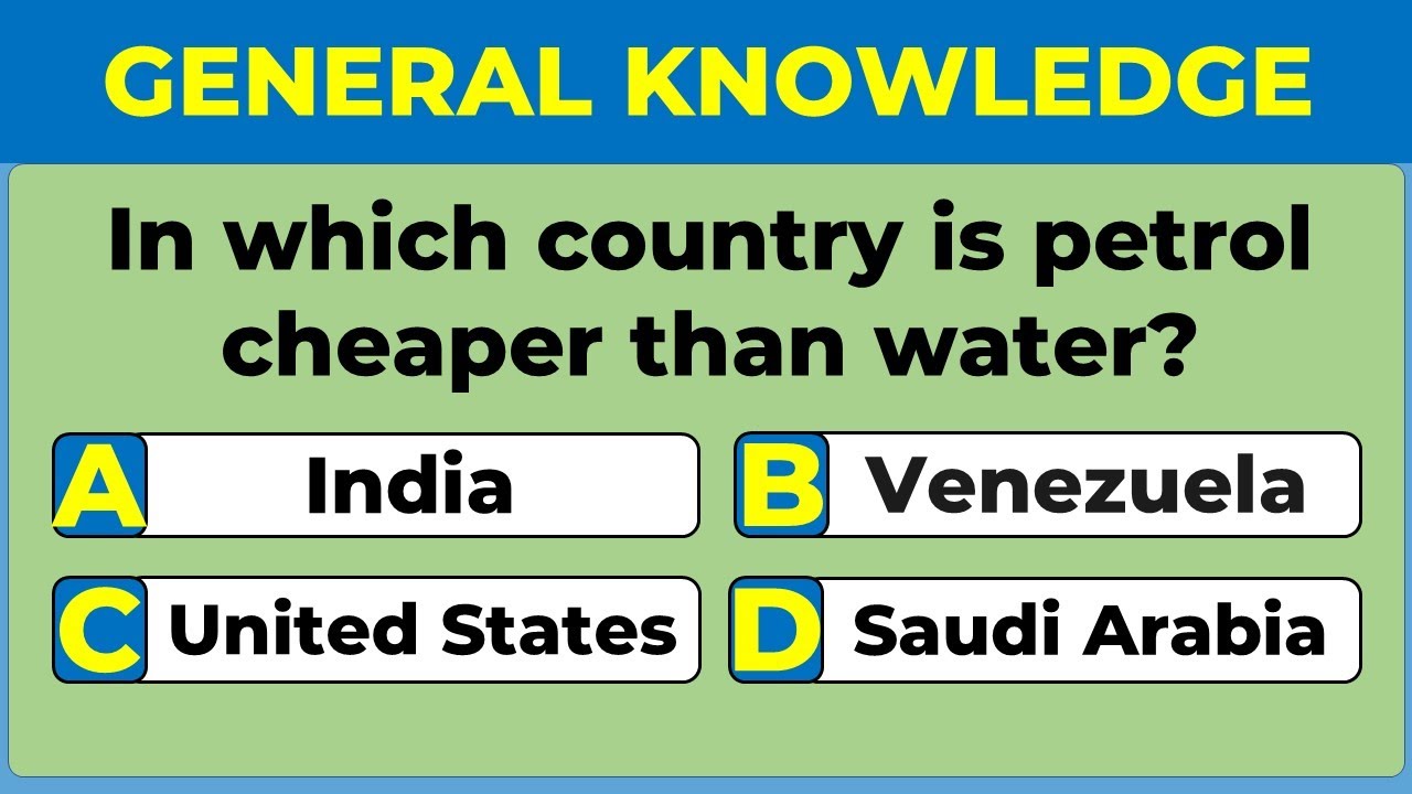TOP 25 GENERAL KNOWLEDGE QUESTIONS 🌟📚 Think Your Brain Is Sharp? 🧠 ...