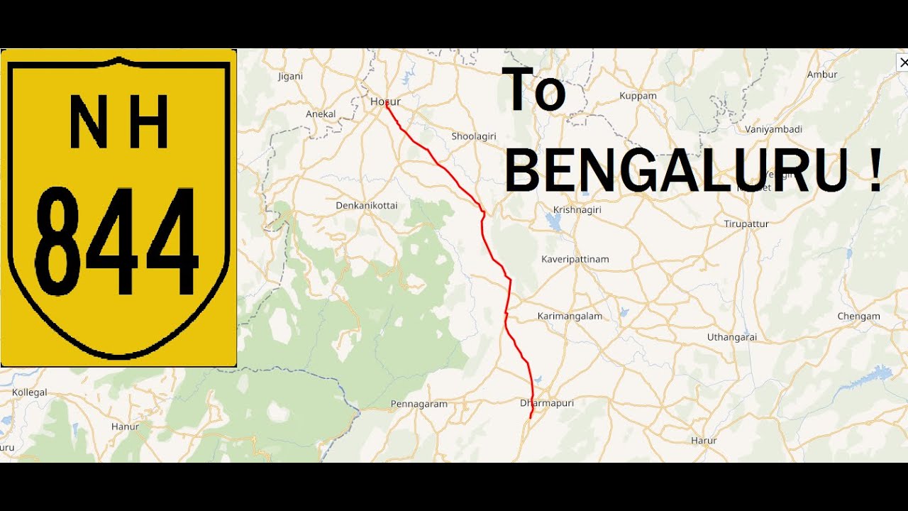 The new NH 844 | Alternate route to NH44 | SALEM - BENGALURU |INDIAN ...
