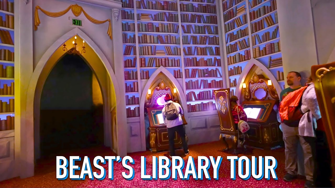 Beast's Library Tour- Disney California Adventure 2023 - YouTube