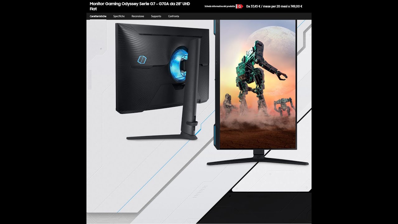 UNBOXING Samsung G70A 28" ODYSSEY 4k il MIGLIORE monitor gaming 2021 ...