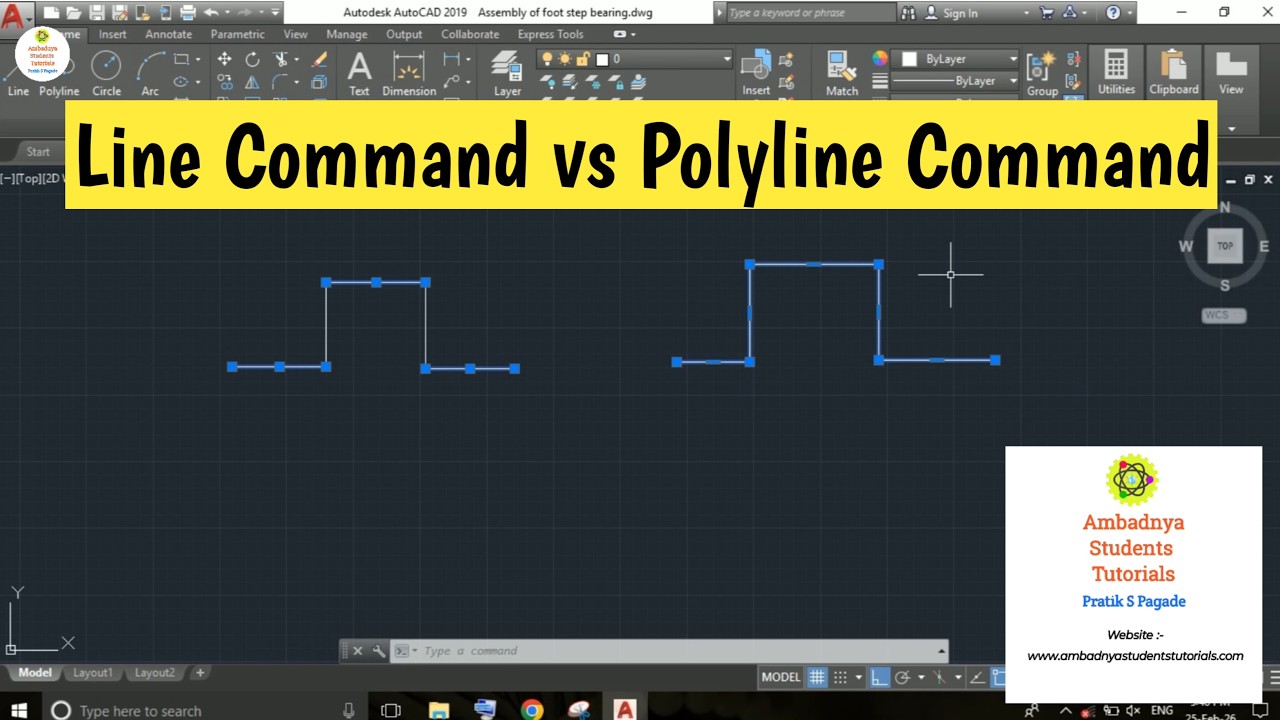 Line Command vs Polyline Command in AutoCAD | AutoCAD Tutorials - YouTube
