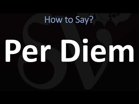 How to Pronounce Per Diem? (CORRECTLY) - YouTube