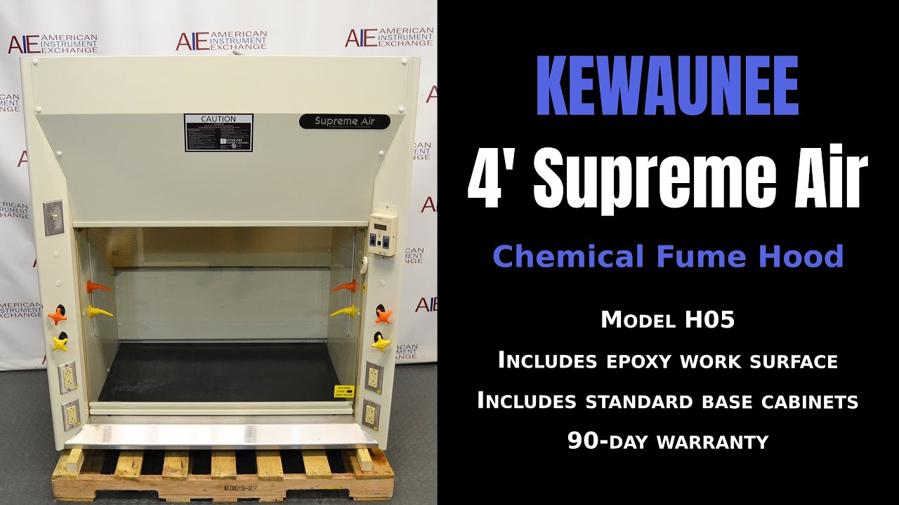 Kewaunee Supreme Air 4' Chemical Fume Hood (Item - 2581Q HOOD) - YouTube