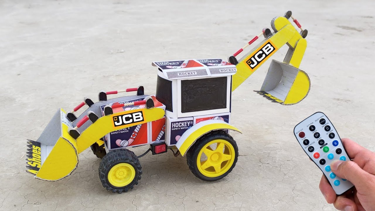 How To Make Matchbox JCB at Home | DIY JCB Backhoe Loader With Matchbox ...