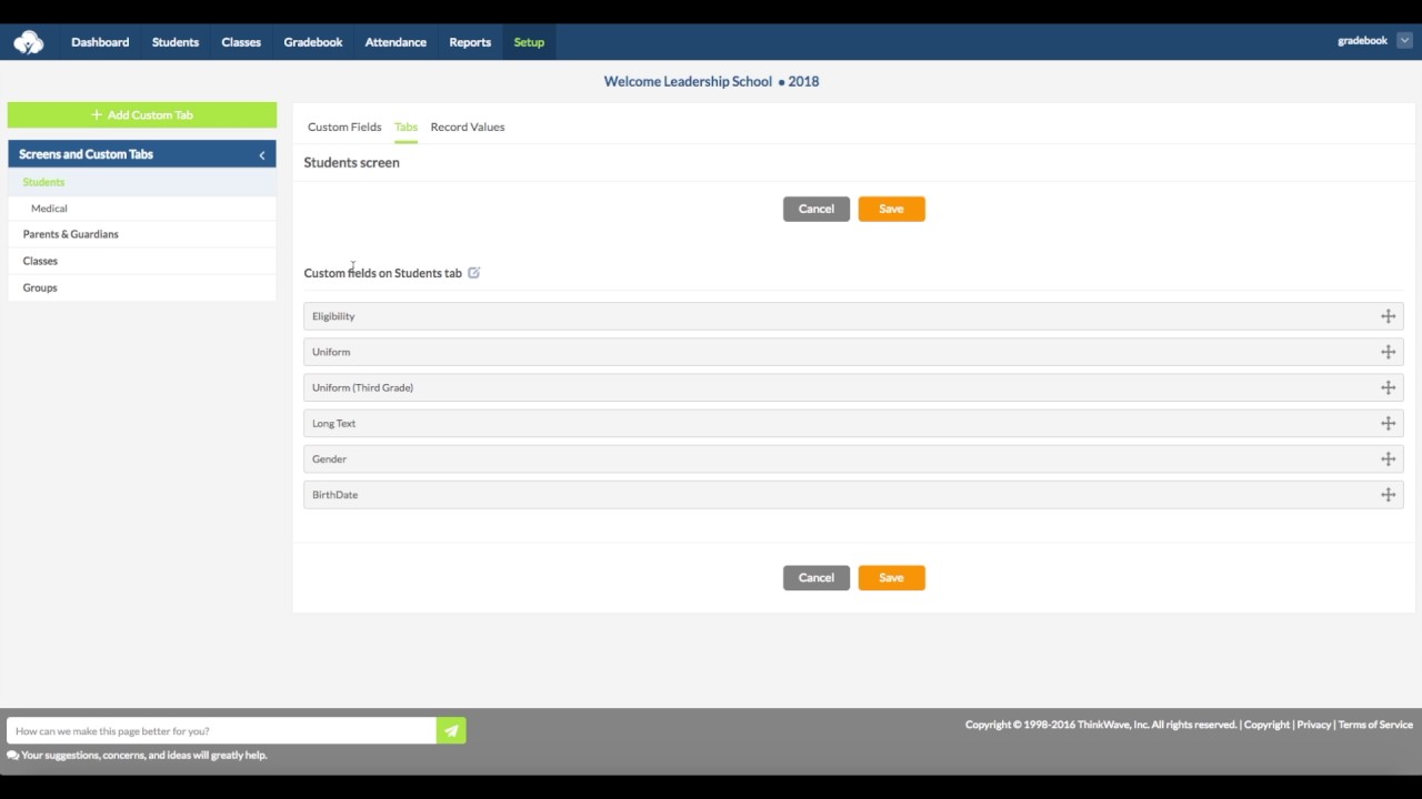 ThinkWave Solo Gradebook Setup Custom - YouTube