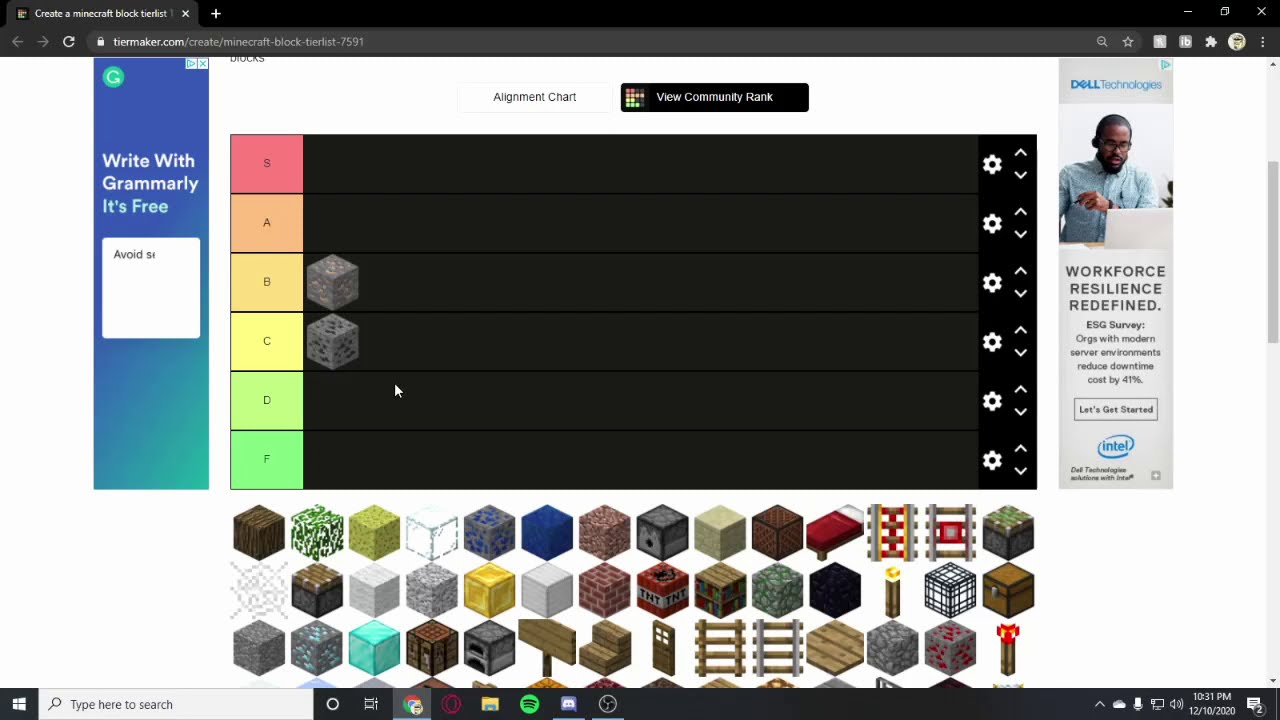 Minecraft Block Tier list - YouTube