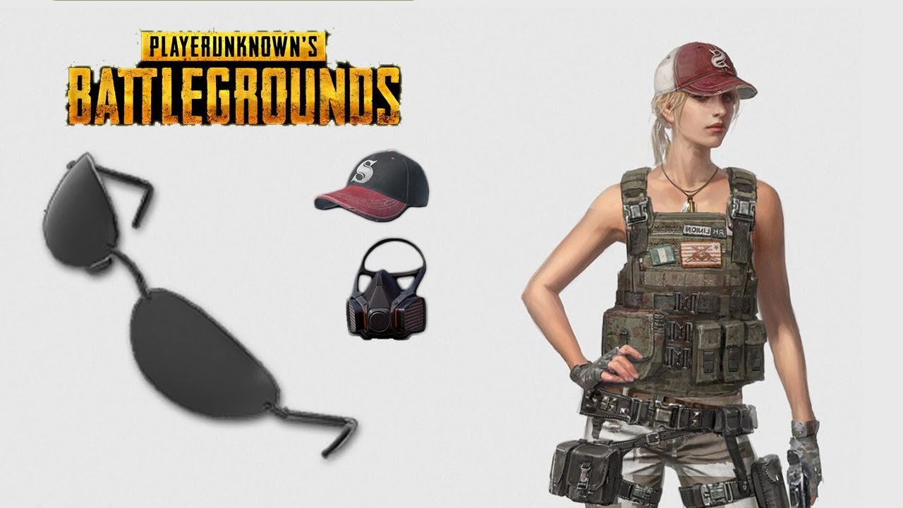 Sunglasses PUBG skin + Gas Mask (Half) & Baseball Hat [PlayerUnknown's ...