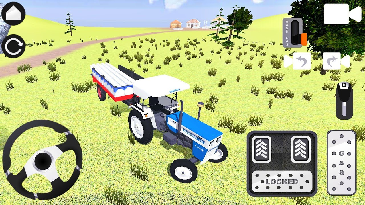 Indian Tractor Simulator Gameplay 244 - Driving Tractor In Village For ...