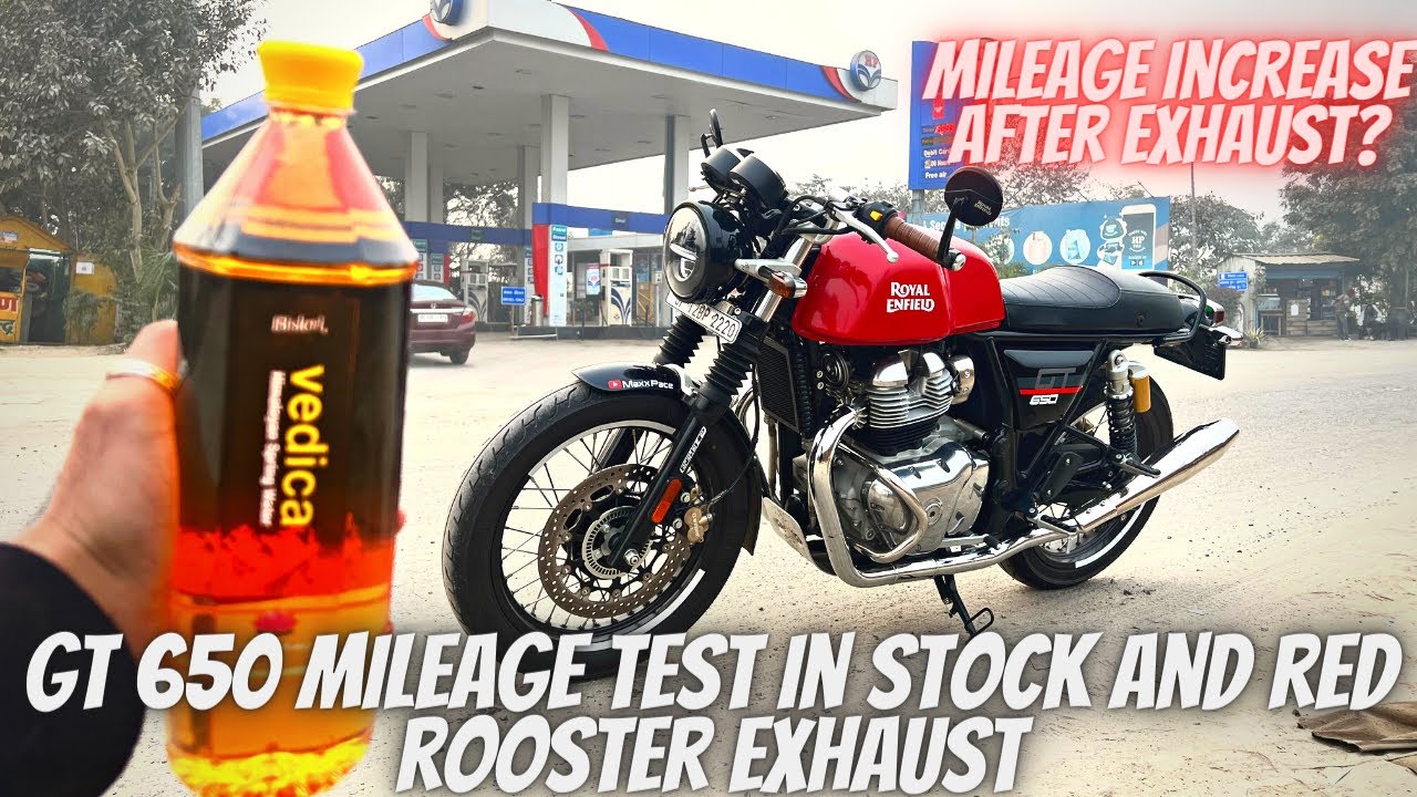 Continental GT 650 Mileage test in Red Rooster exhaust and in Stock ...