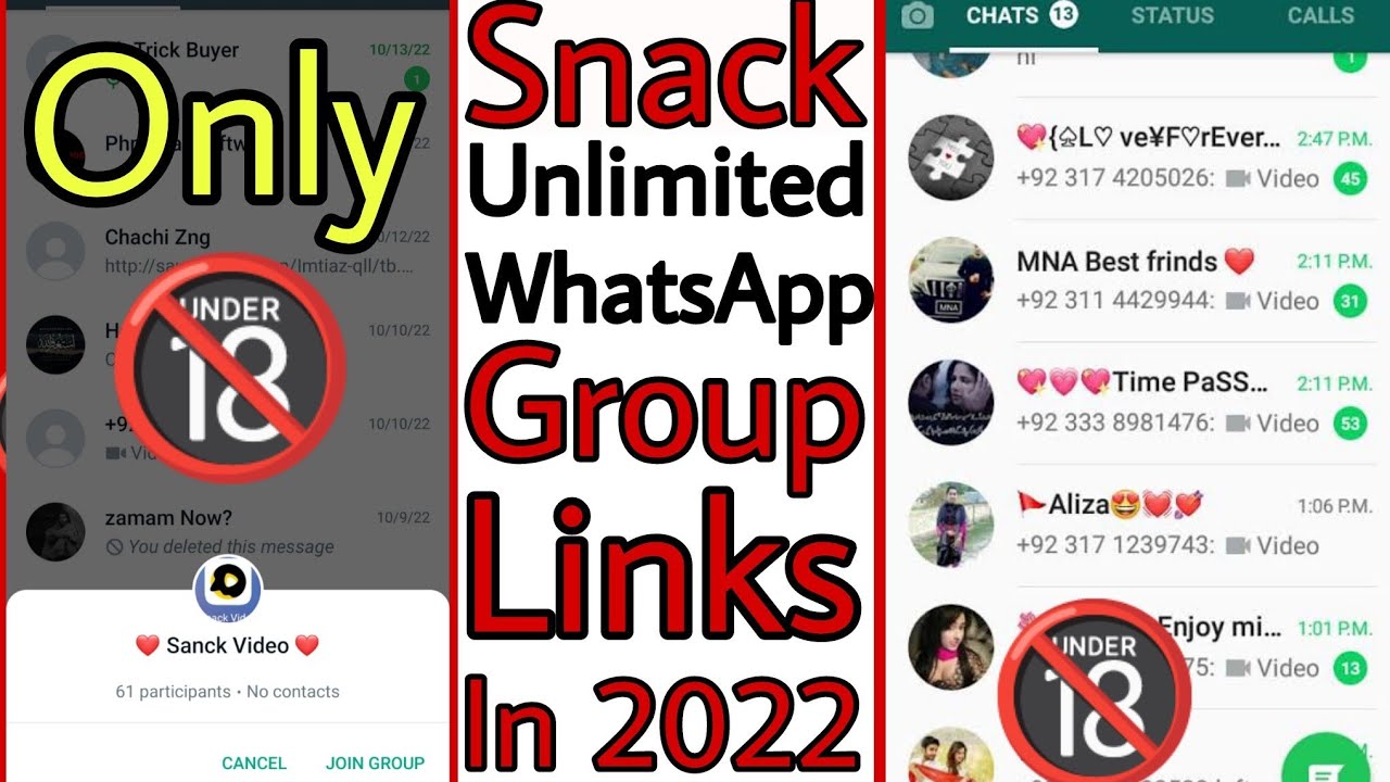 Best Snack Video Unlimited WhatsApp Group Links In 2022 | Snack Video ...