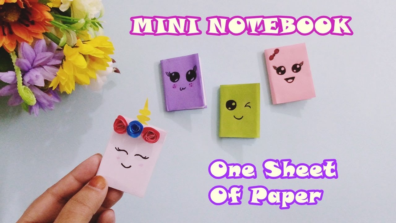 DIY MINI NOTEBOOKS ONE SHEET OF PAPER - DIY BACK TO SCHOOL - YouTube