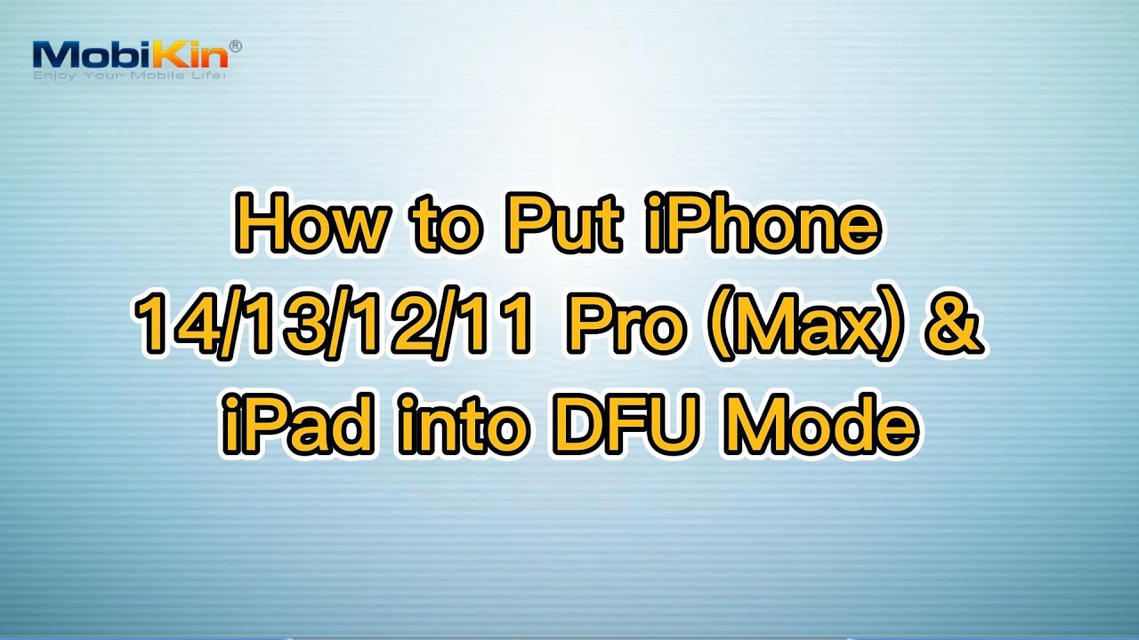 How to Put iPhone 14/13/12/11 Pro (Max) & iPad into DFU Mode - YouTube