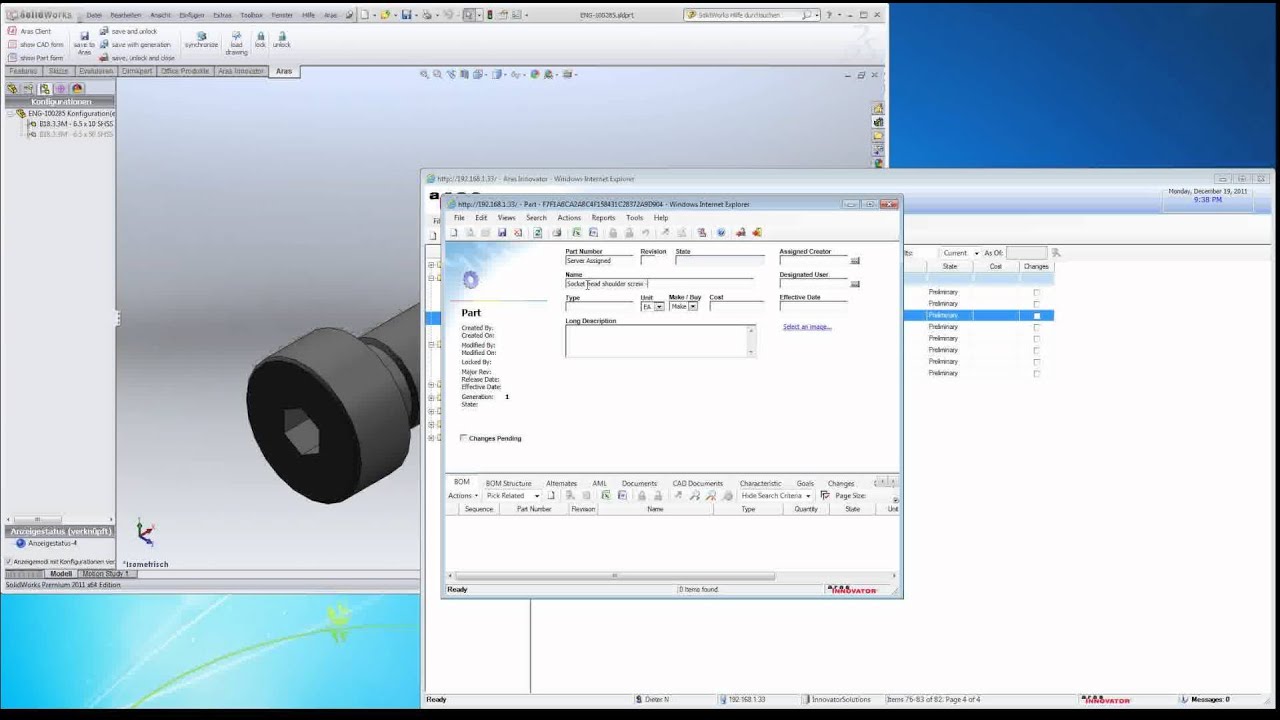 SolidWorks CAD Connector - Part family - YouTube
