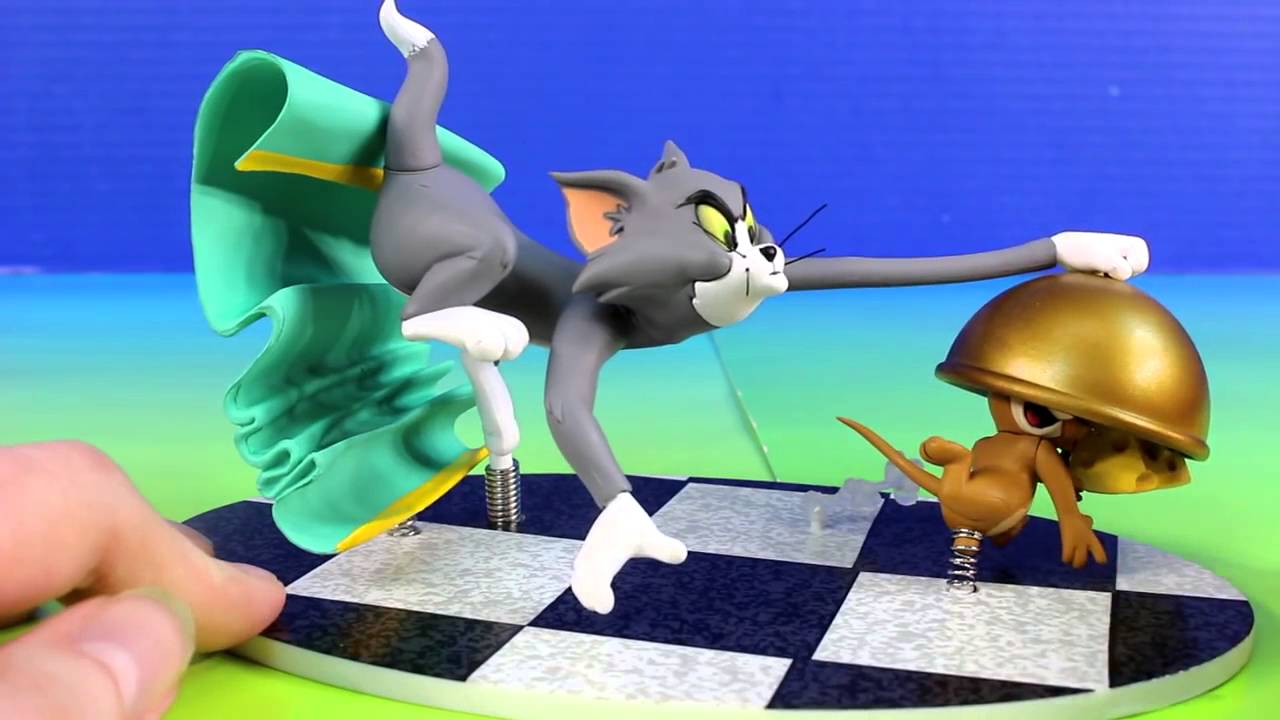 Tom And Jerry Hanna Barbera Toys Jerry Takes Cheese From Tom - YouTube