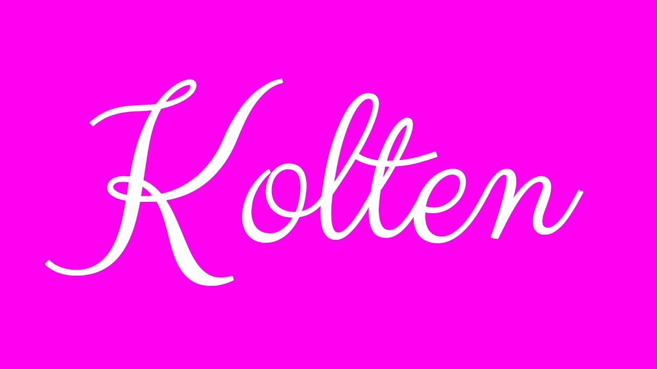 Learn how to Sign the Name Kolten Stylishly in Cursive Writing - YouTube