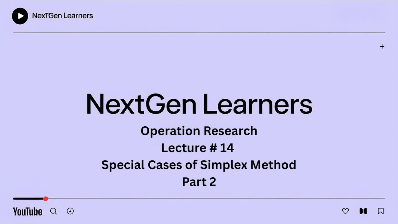 Operation Research | Special Cases of Simplex Method | Unbounded | Infeasible | Solved Qs | part ...