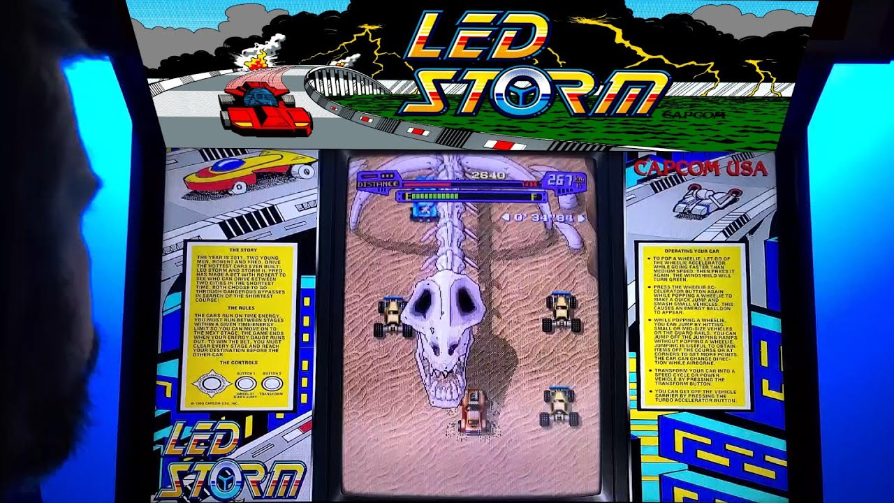 LED Storm Arcade Cabinet MAME Gameplay w/ Marquee - YouTube