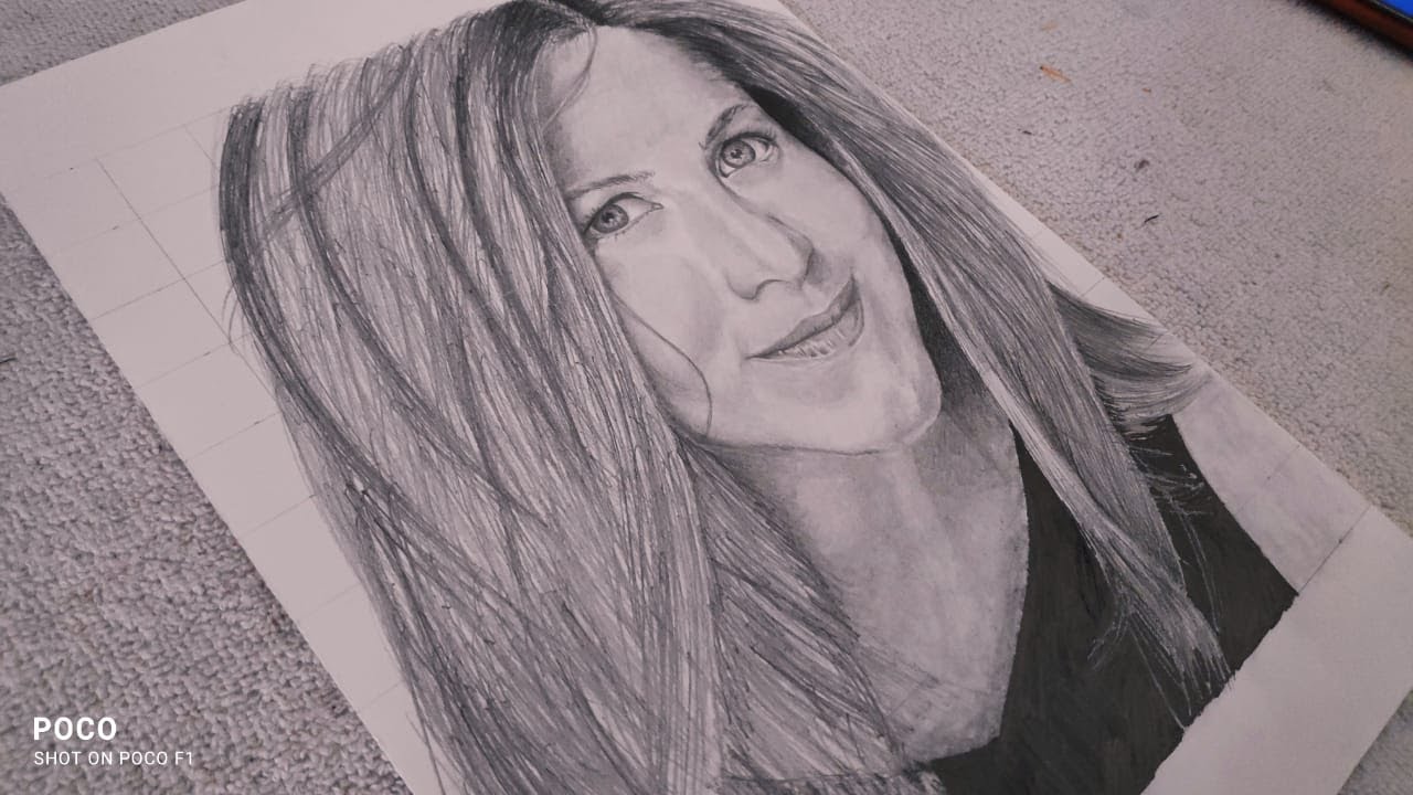 draw rachel green from show FRIENDS | timelapse drawing with graphite ...
