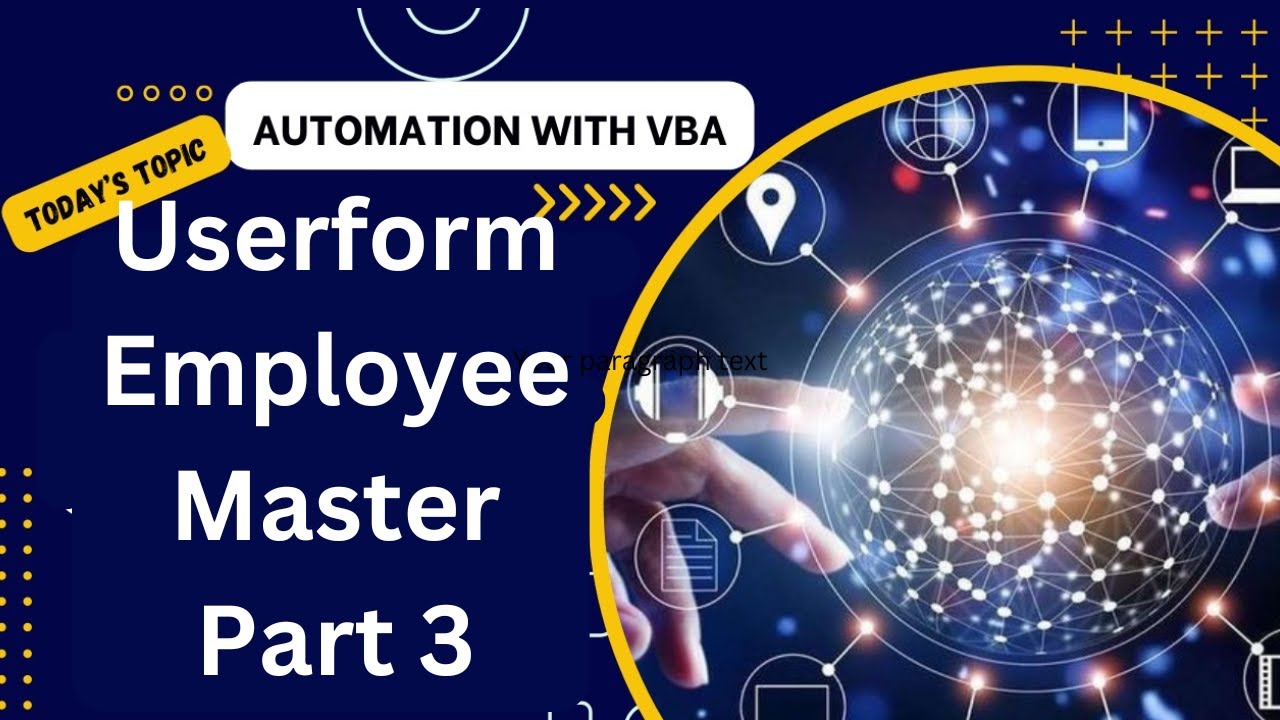 Userform Employee Master Part 3 - YouTube