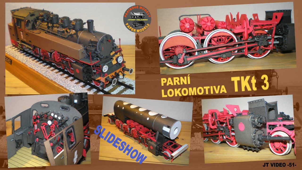 lokomotiva TKt 3 - slideshow - papermodel - YouTube