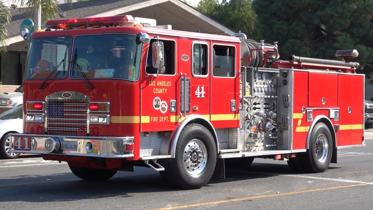 Los Angeles County Fire Department Engine 41 Responding 9/9/24 - YouTube