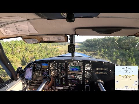 Piper Comanche 250 - Short Field Landing on 40' Wide Runway (82J), Cockpit Video - 4K