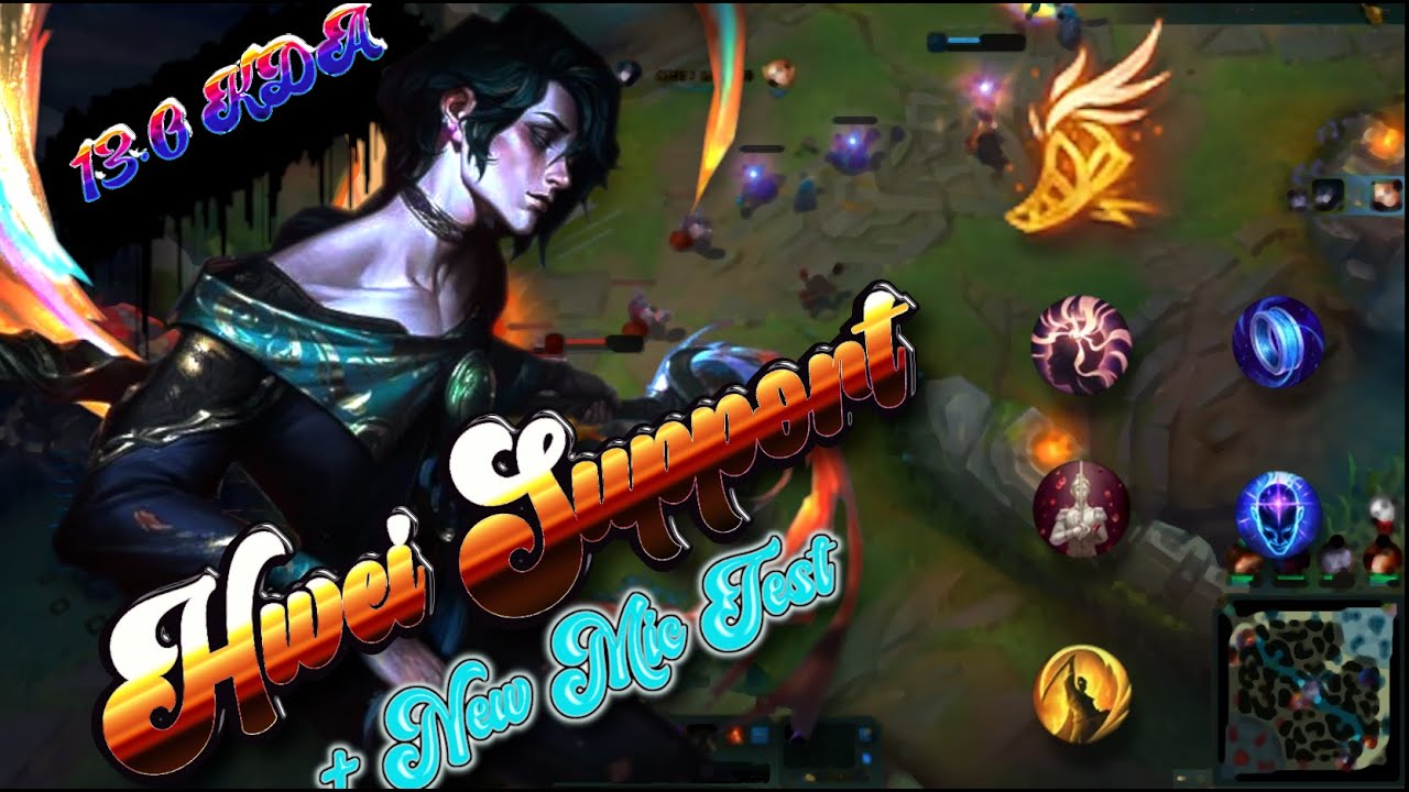 Hwei Support domination! New Mic test. 13.0 KDA - YouTube