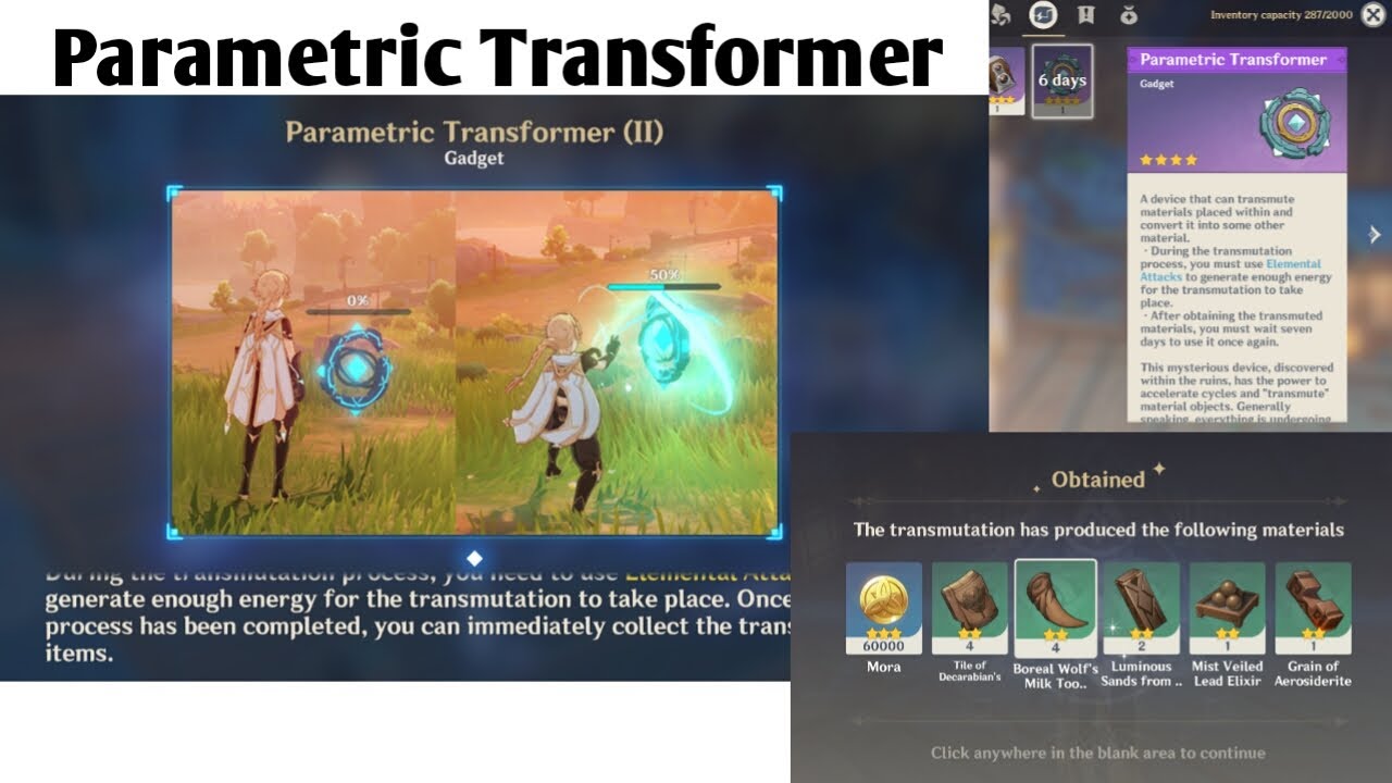 Parametric Transformer Item Drop ( GENSHIN IMPACT ) - YouTube