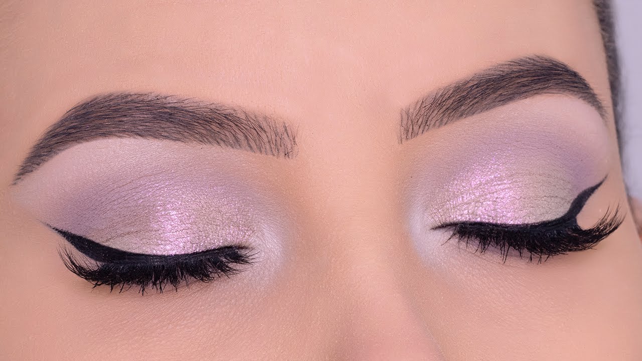 Soft Lilac Winged Liner Makeup Look Tutorial - YouTube