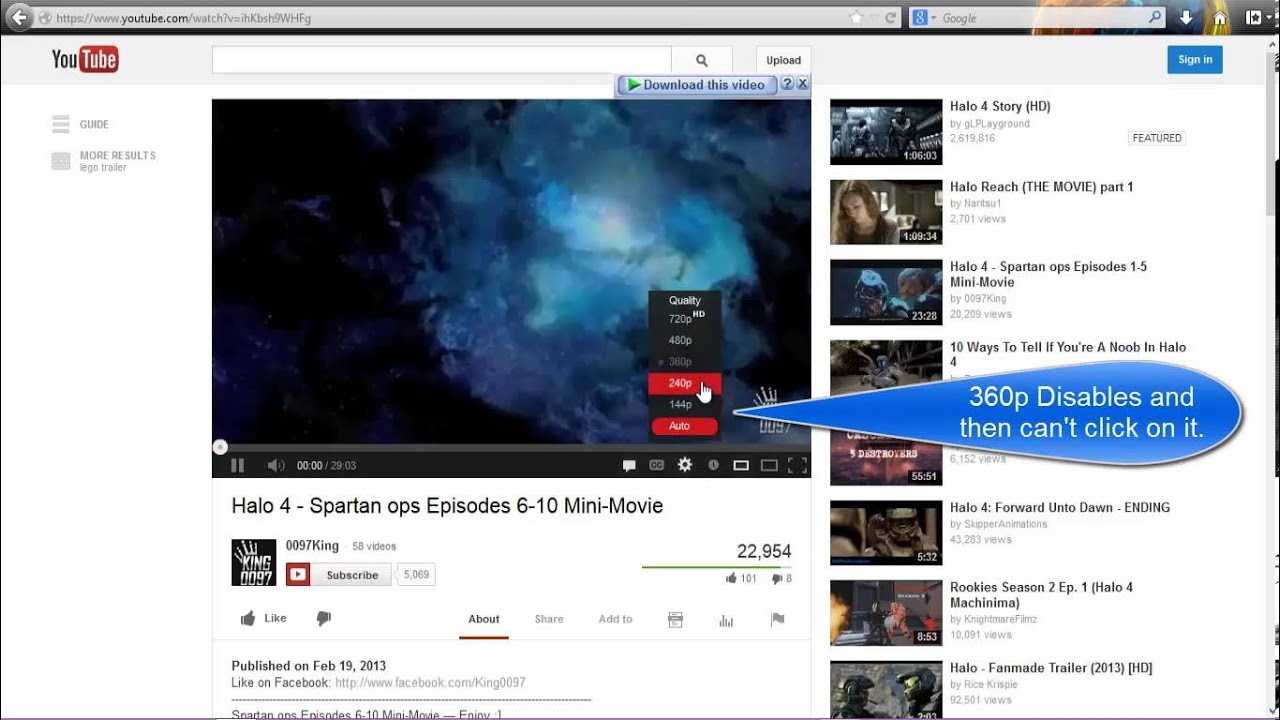 Problem with Youtube Resolution: Disabling itself - YouTube
