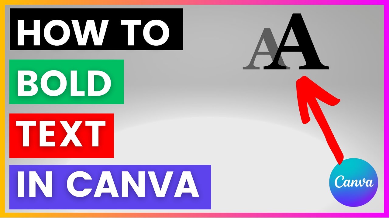 How To Bold Text in Canva? [in 2025] - YouTube