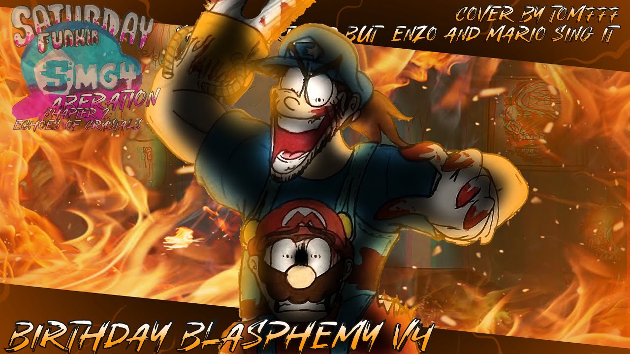 FNF Cover - Birthday Blasphemy V4 [ Shucks [Retold] but Enzo and Mario ...