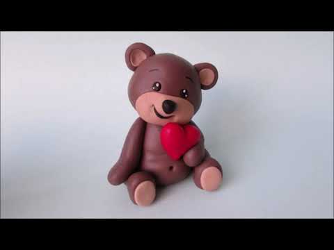 Cute Teddy Bear Cake Topper Tutorial