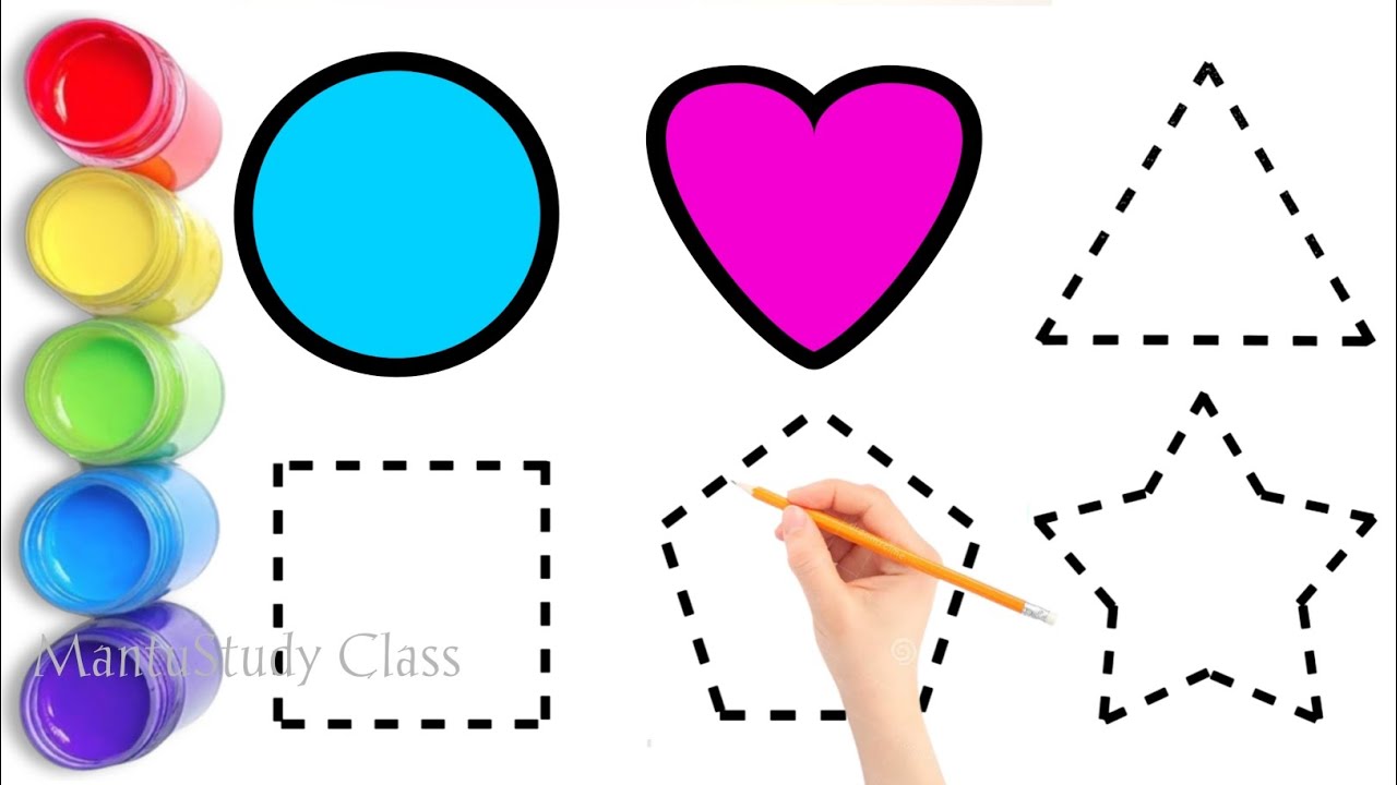 2d shapes drawing, how to draw shapes, shapes and colors, educational ...