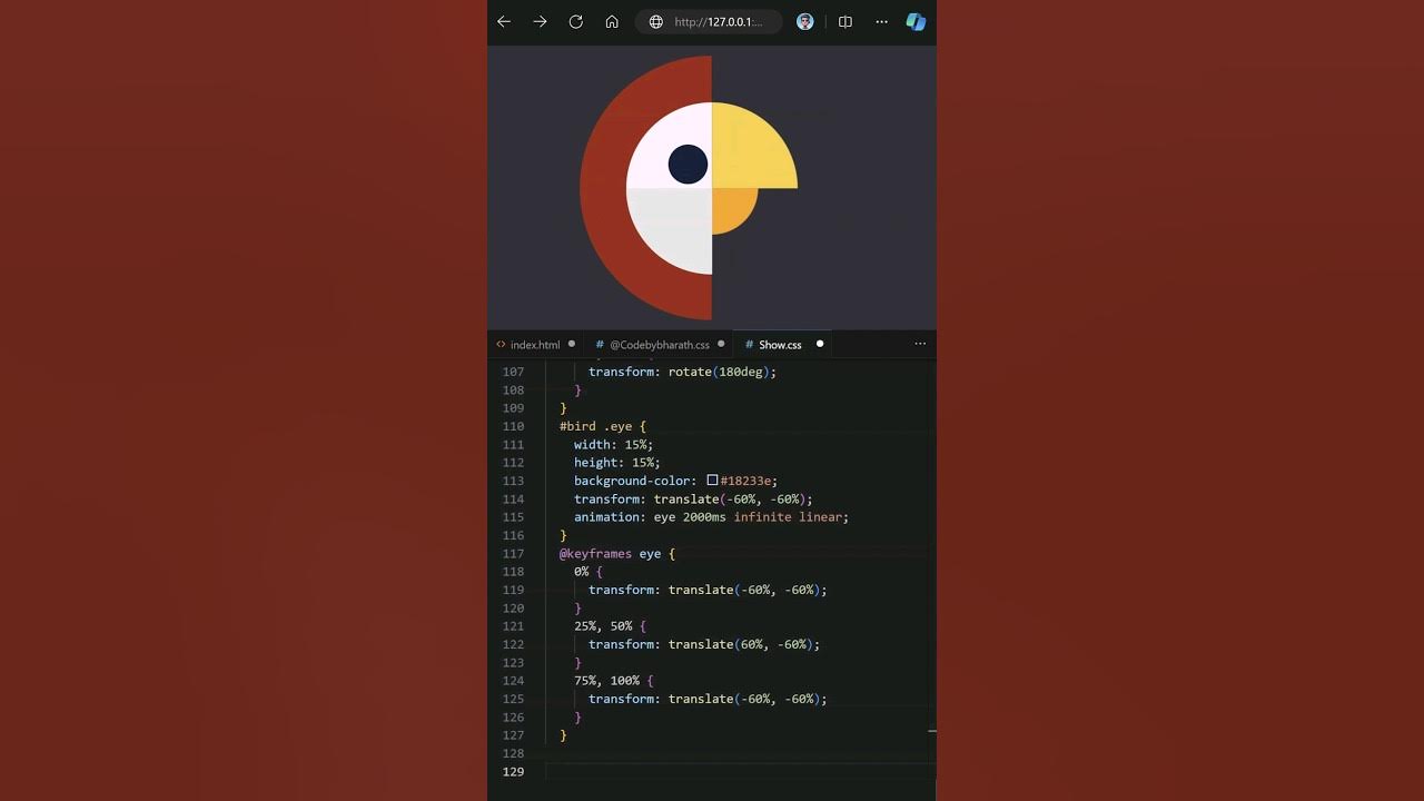 Day 051 🔥 Birdy Css Loader Animation Coding Cssprojects Programming Html5 Css Frontend