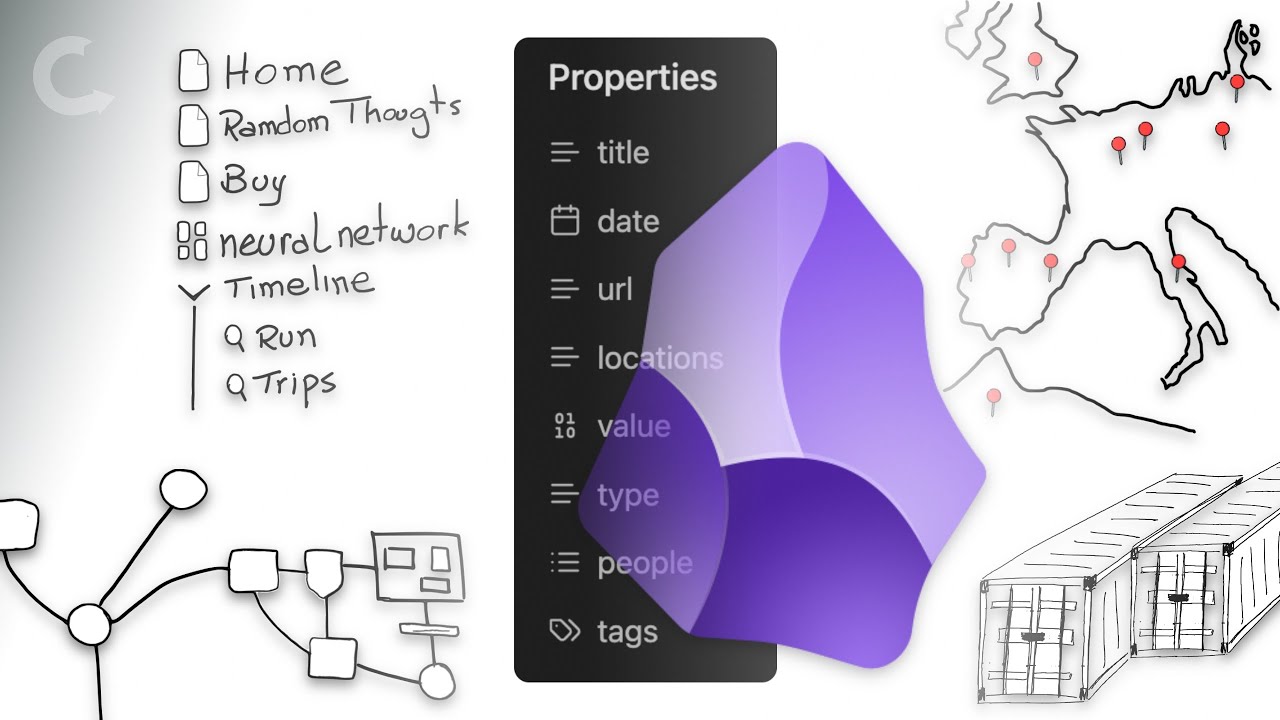 Obsidian: How I organize and find anything (Bookmarks, Canvas, Map, and ...
