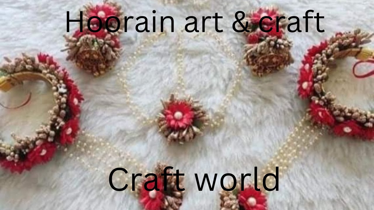 Handmade jewellery for mehndi & haldi | Handmade mayon jewellery - YouTube