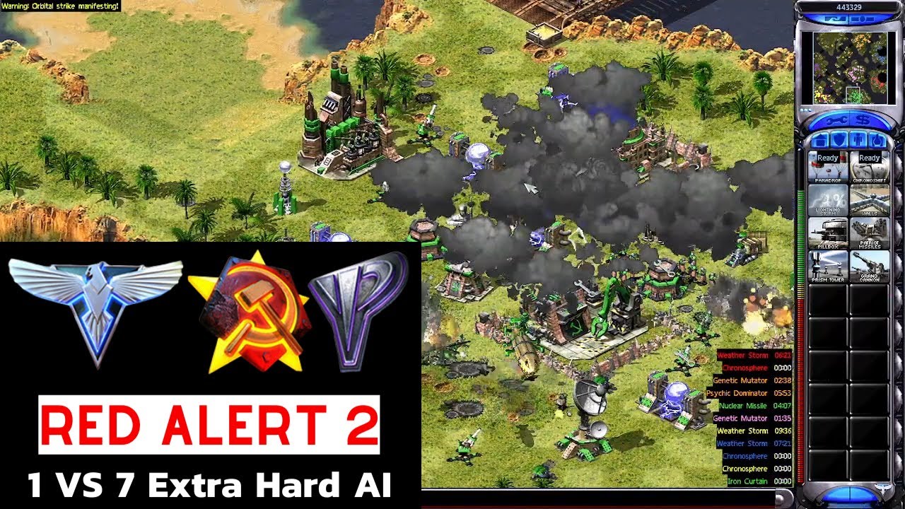 Red Alert 2 | Tropical Technology map I 7 vs 1 (Extra Hard AI) - YouTube