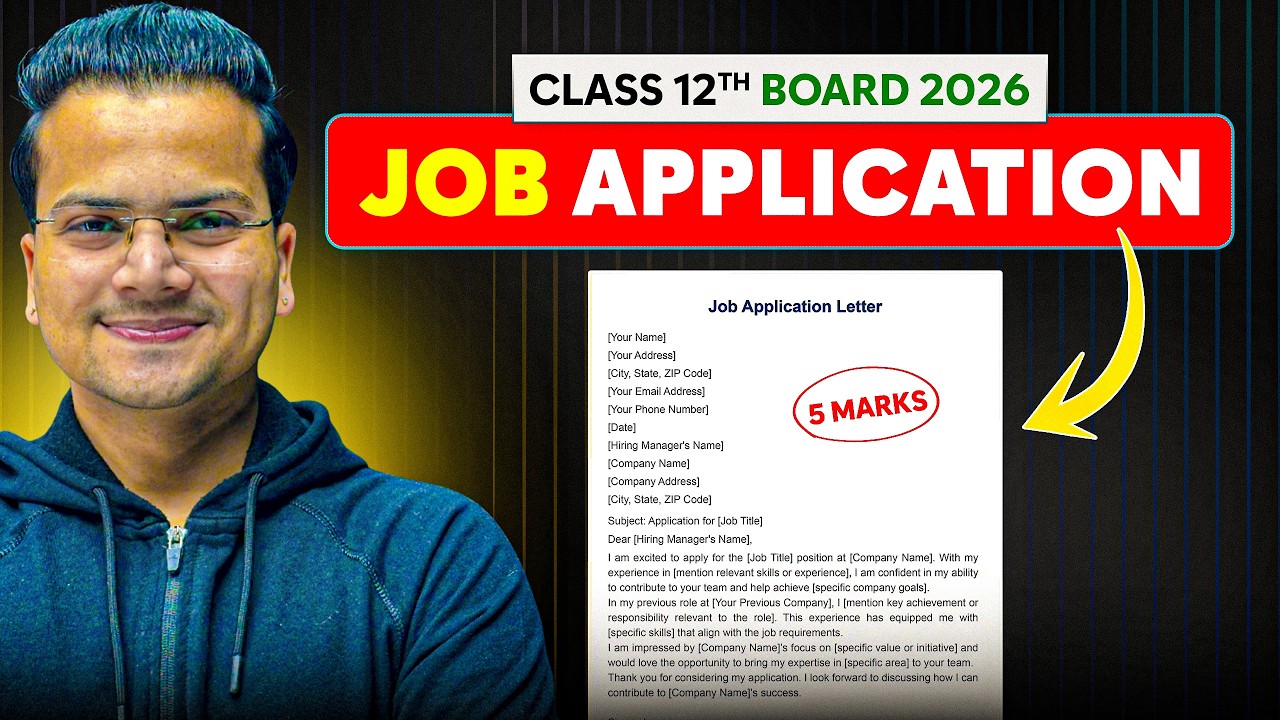 Job Application & Bio Data | Class 12 | Job Application Format | Resume ...