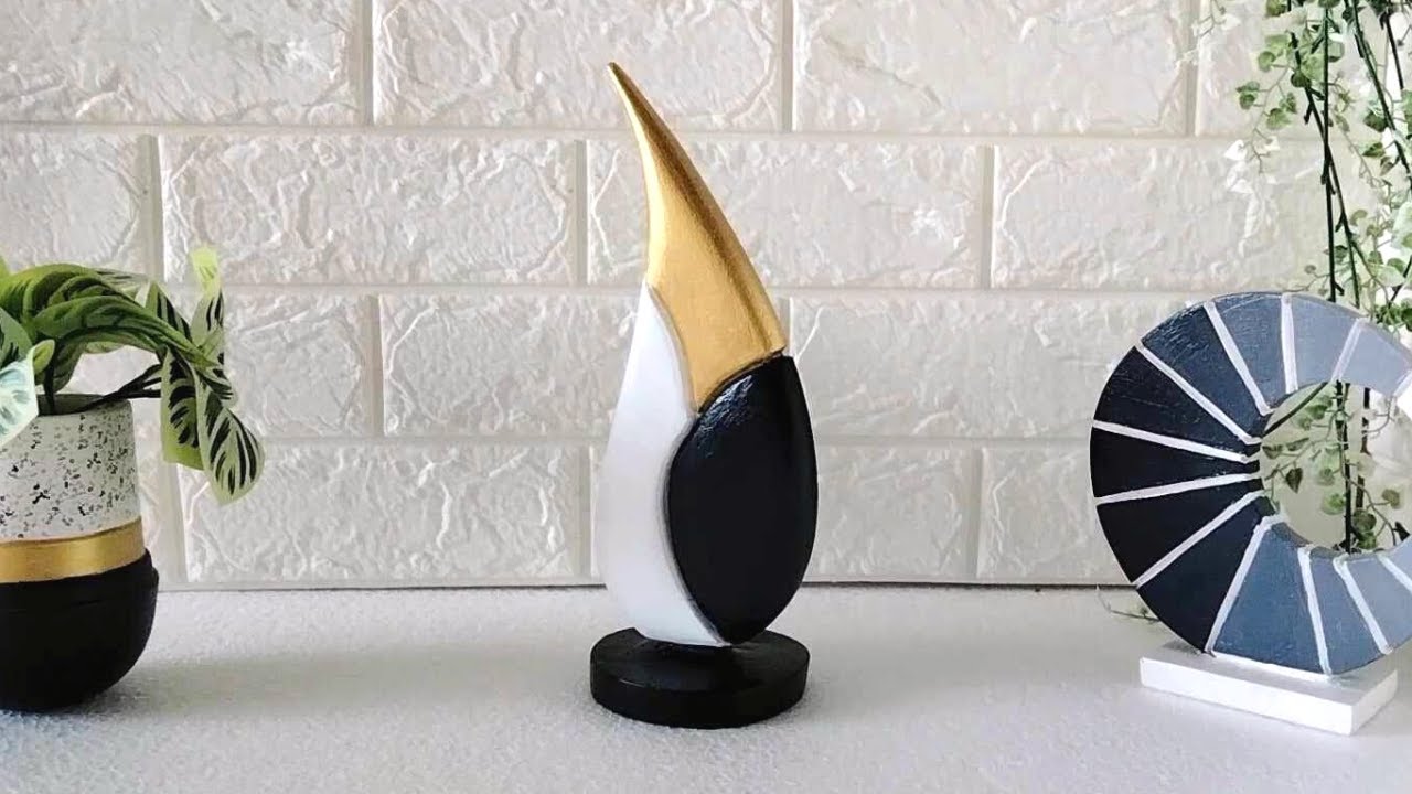 DIY sculpture making idea. Easy DIY home decor sculpture - YouTube