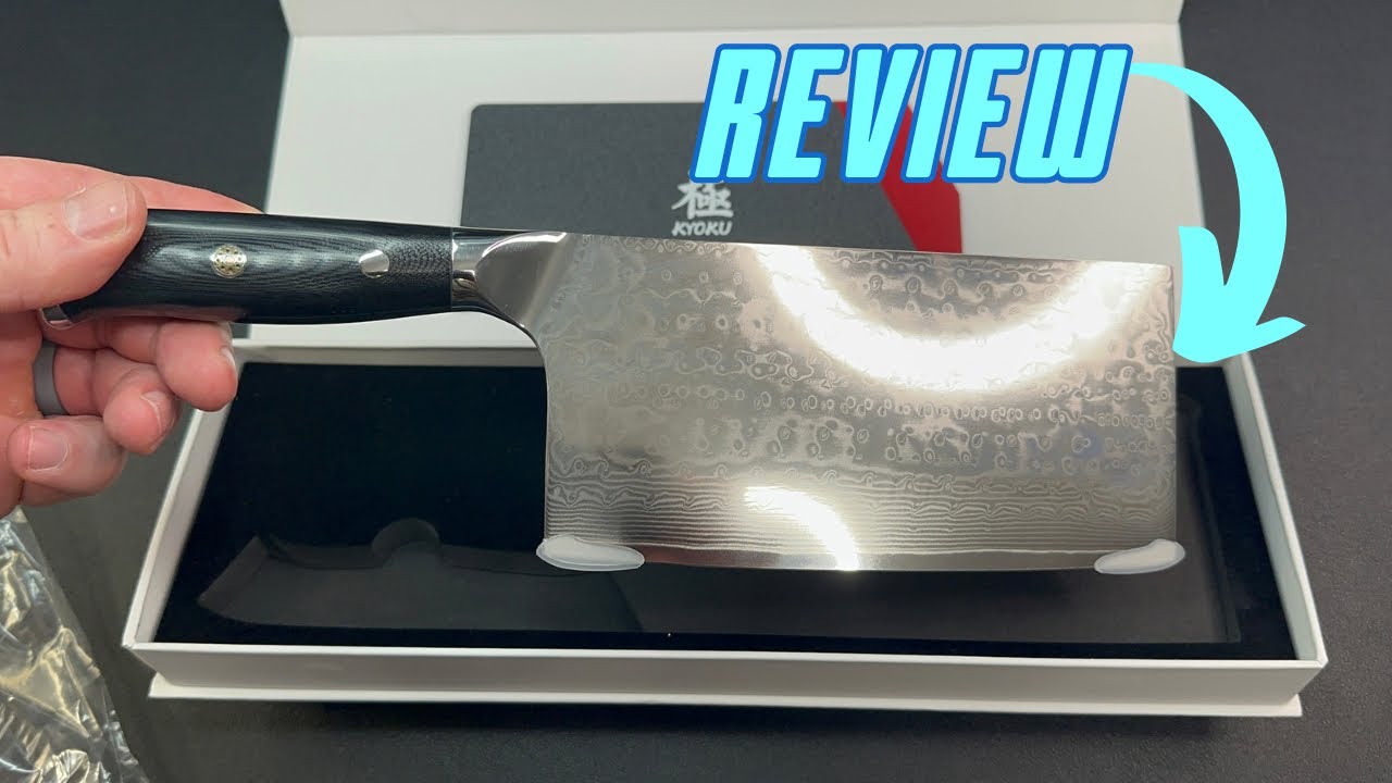 One Minute Review: KYOKU Vegetable Cleaver Knife - 7" - Shogun Series ...