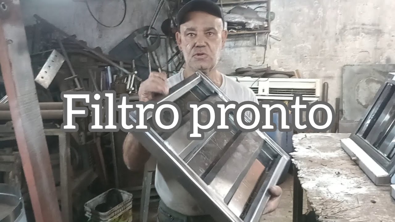 Filtro pronto parte2,finalização, para coifa industrial, conversando ...