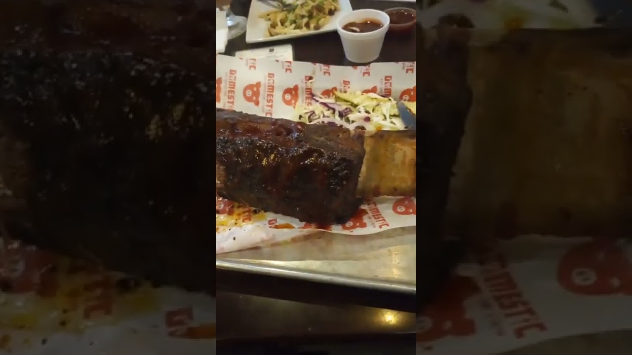 Beef rib action Dinosaur style - YouTube