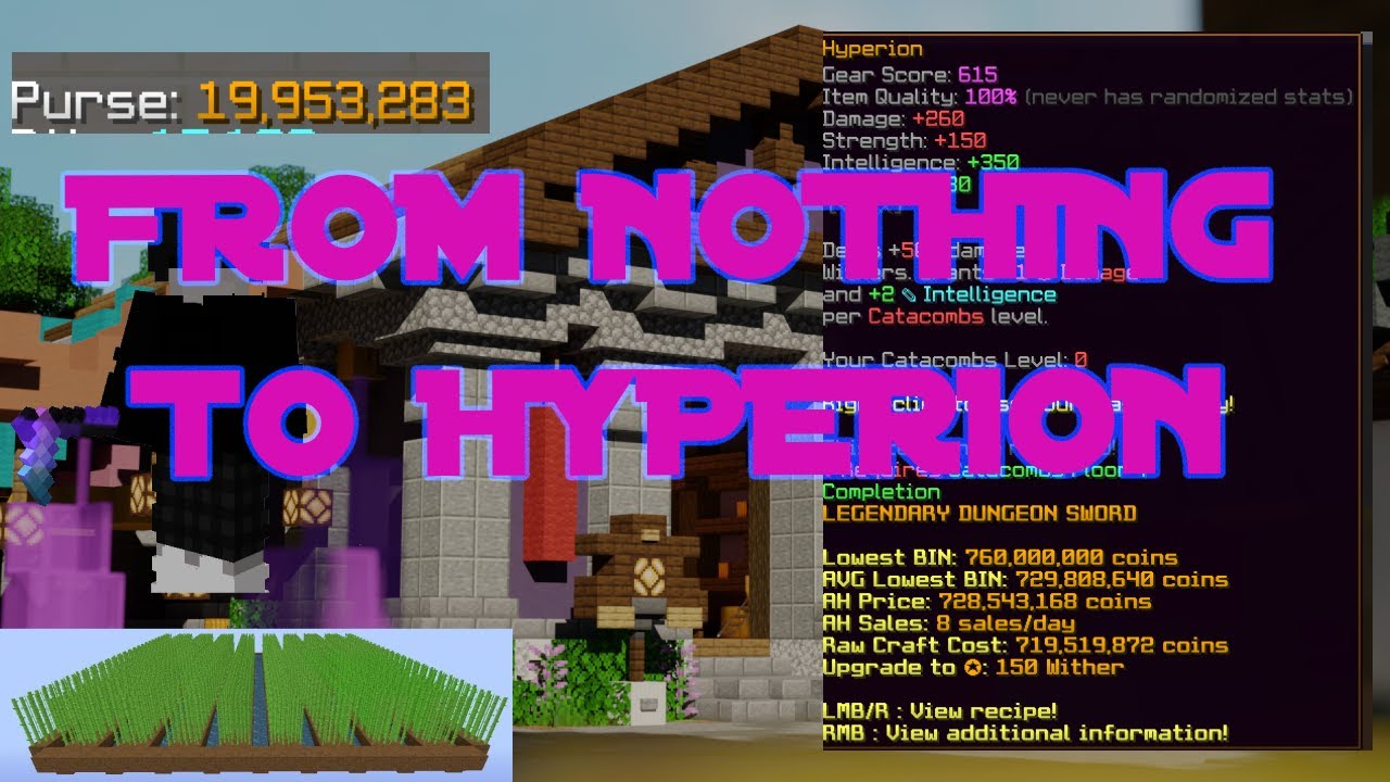 Pumpkin or Sugarcane? (Hypixel Skyblock Hyperion grind) - YouTube