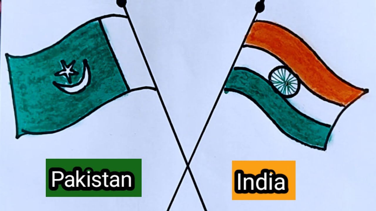 India & Pakistan National flag,vharat or pakistan ka jatiya potaka # ...