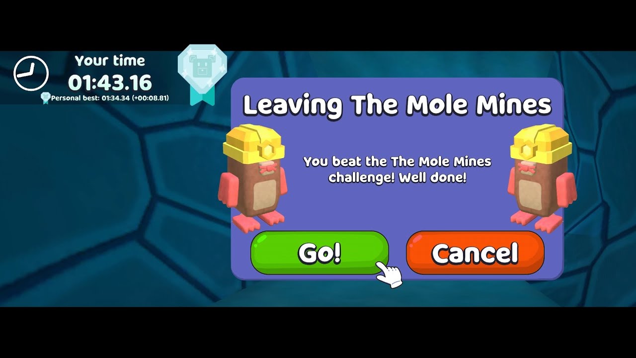 I complete ice mole level in 1:43.16 - YouTube